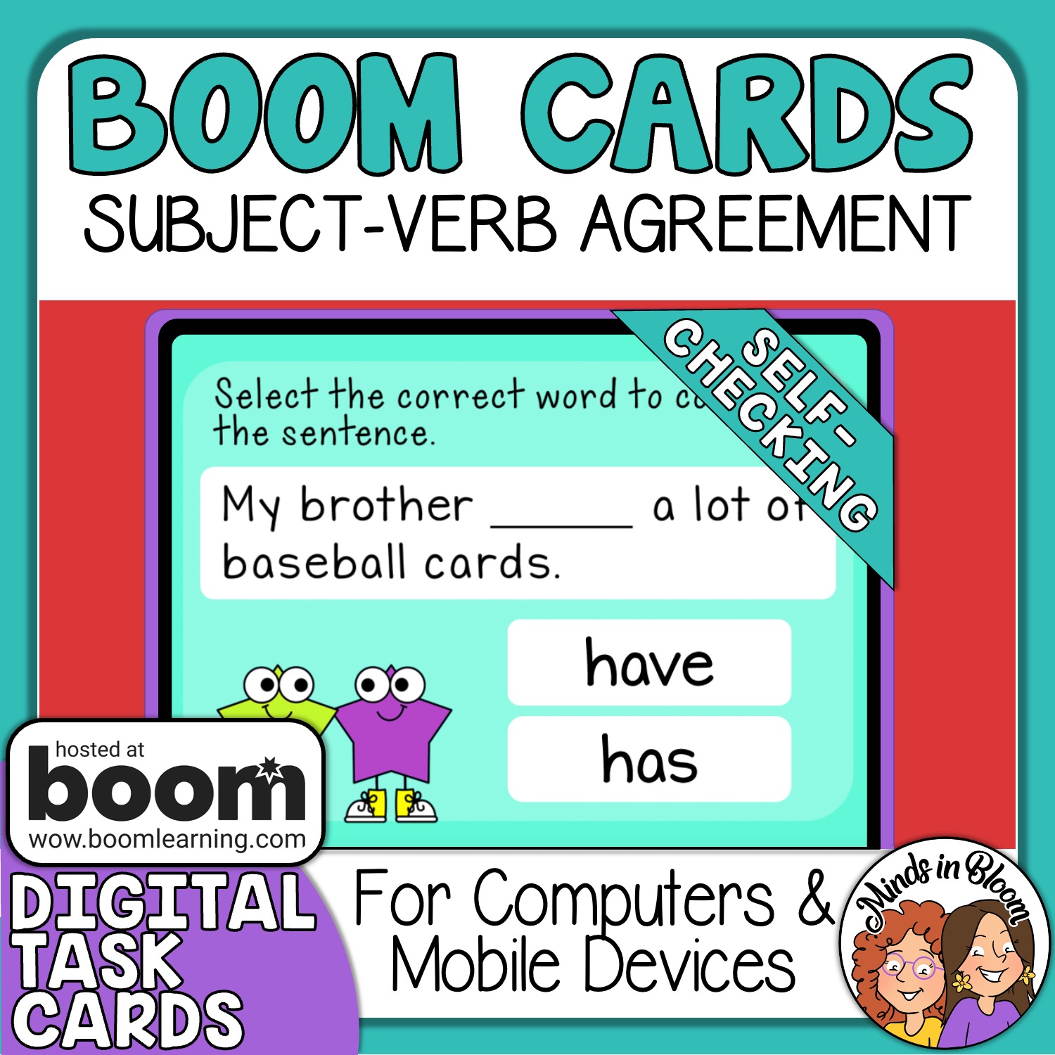 Subject-Verb Agreement - BOOM Cards | Digital Distance Learning Task ...