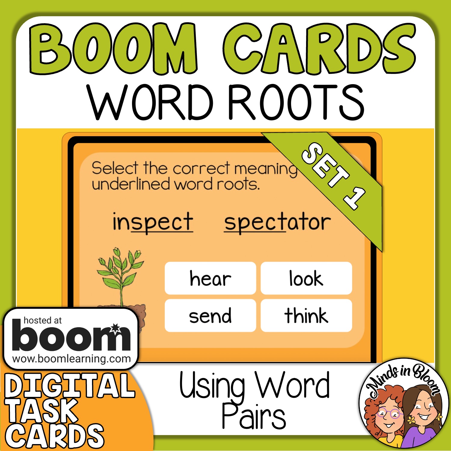 Word Roots: Using Word Pairs (SET 1) - BOOM Cards | Digital Distance ...