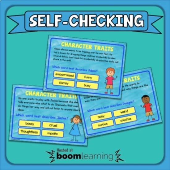 Character Traits - BOOM Cards | Digital Distance Learning Task Cards ...