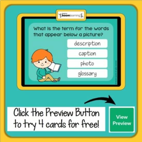 Informational Text Features (Nonfiction) - BOOM Cards | Digital ...