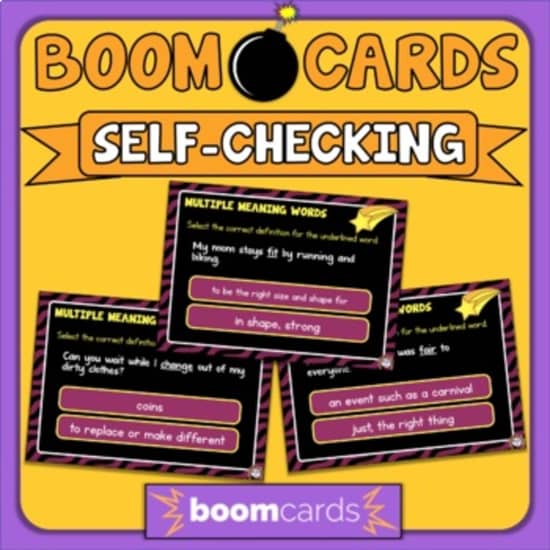 Multiple Meaning Words - BOOM Cards (SET 2) | Digital Distance Learning ...