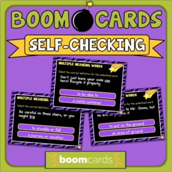 Multiple Meaning Words - BOOM Cards (SET 1) | Digital Distance Learning ...