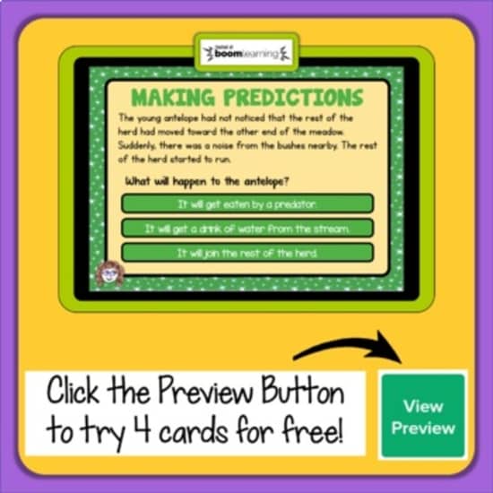 Making Predictions - BOOM Cards | Digital Distance Learning Task Cards ...