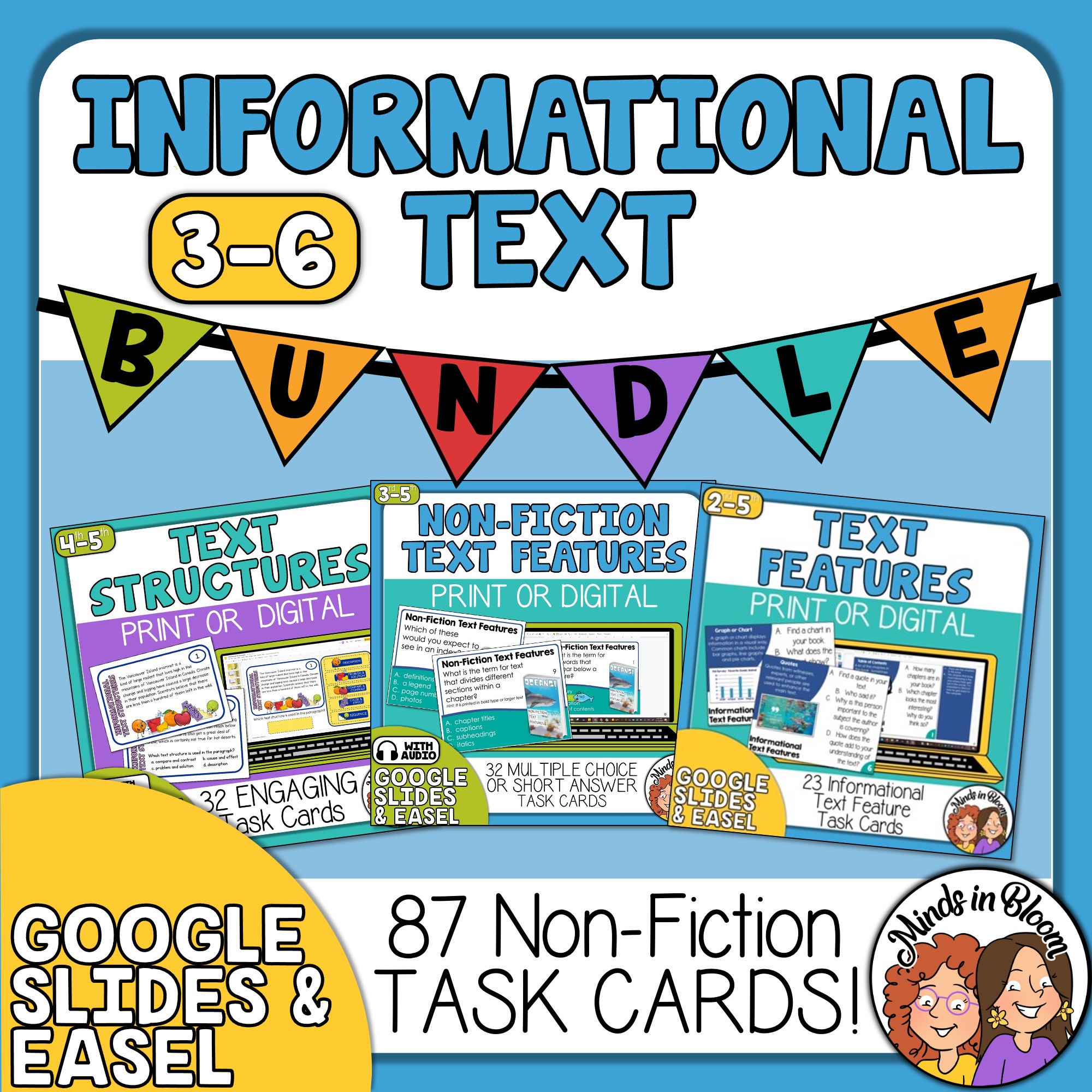 Informational Text Task Card BUNDLE | 3 Sets | Print & Digital ...