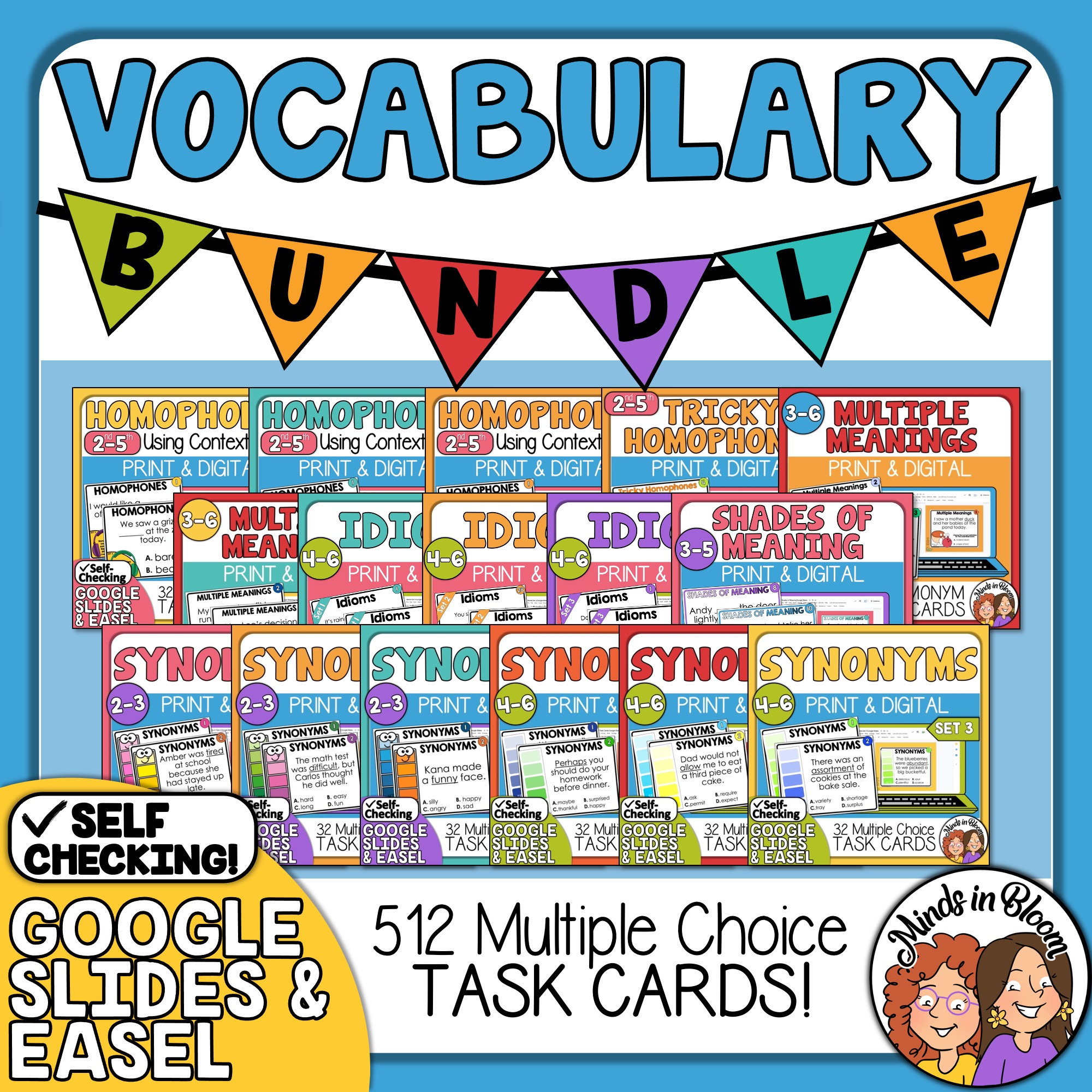 Vocabulary Task Cards - BUNDLE | 16 Set | Print & Digital Google Slides ...