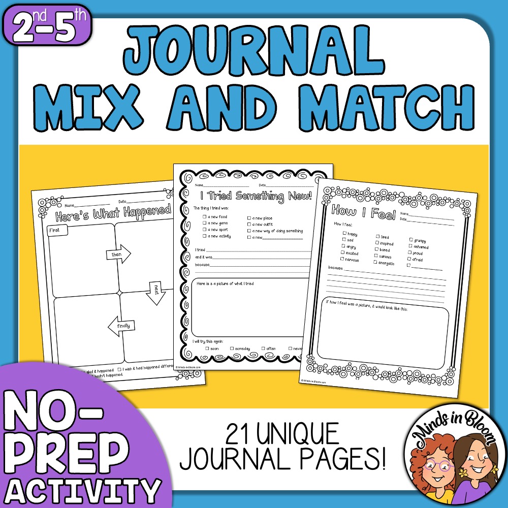 Journal Prompt Printable Pages - Motivating and Fun for Reluctant ...
