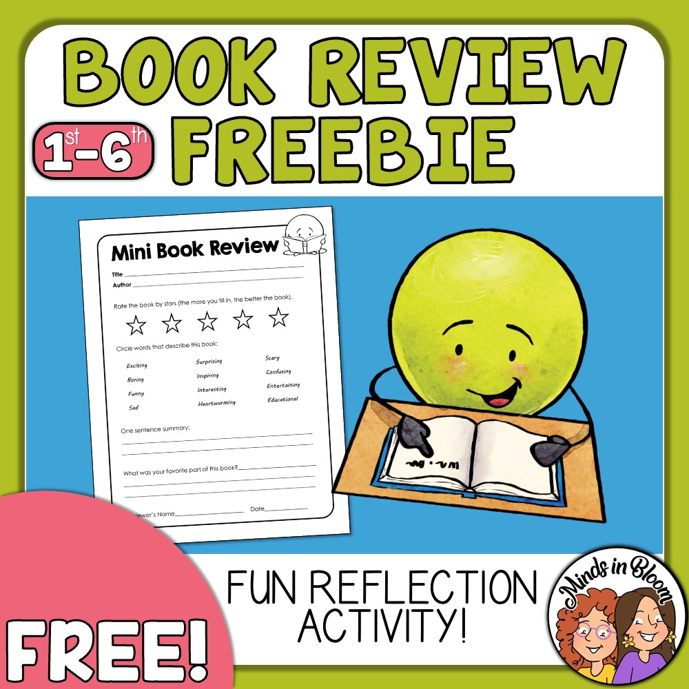 Book Review Printable FREEBIE - Quick Reading Reflection for Any Book ...