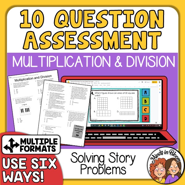 10 Question Assessment - Multiplication & Division (Solving Story ...
