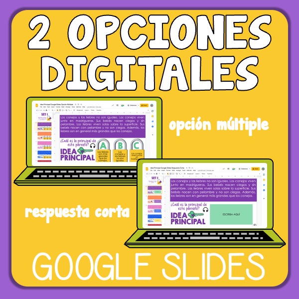 Tarjetas de trabajo: Idea principal (Main Idea Task Cards in Spanish ...