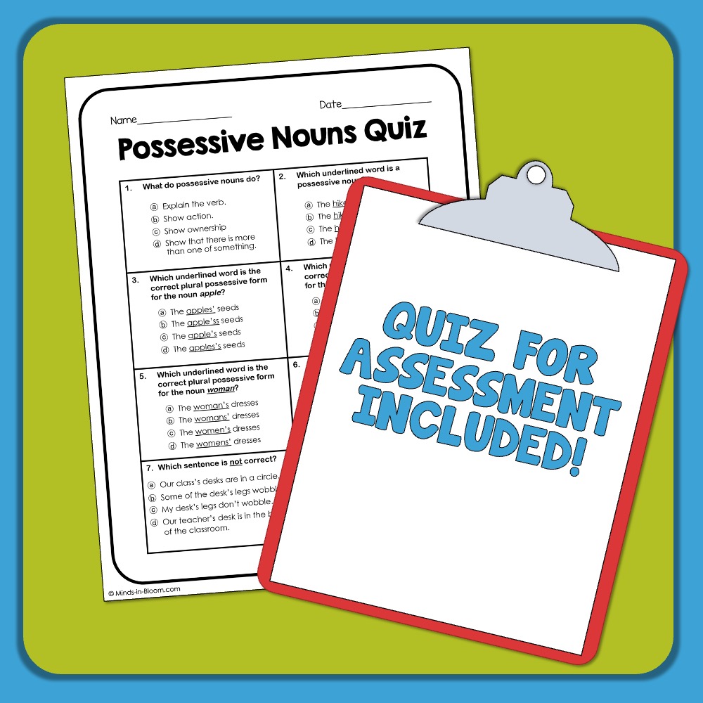 Possessive Nouns Printables Mini-Pack - No-Prep Worksheets for Student ...
