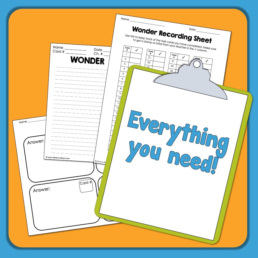 Wonder Question Cards - 75 Print & Digital Discussion Prompts - Plus ...