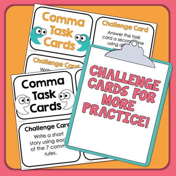 Commas! Task Cards (for Different Comma Rules) | Print & Digital Google Slides + Anchor Charts ...