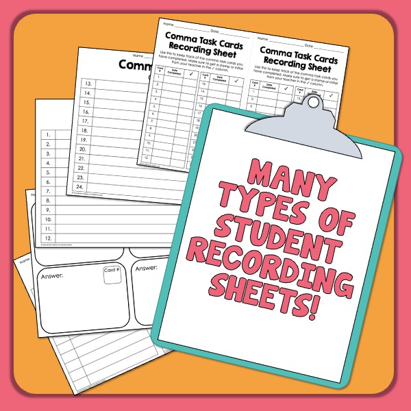 Commas! Task Cards (for Different Comma Rules) | Print & Digital Google ...