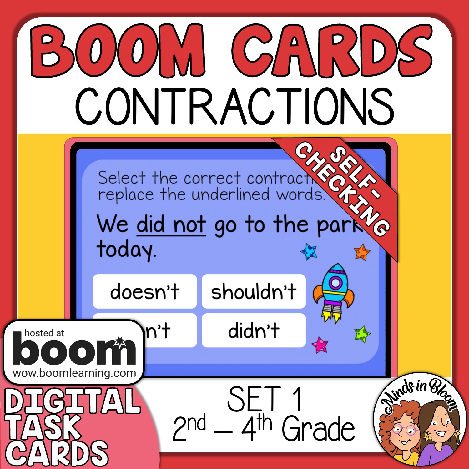 Contractions (SET 1 - Grades 2nd-4th) - BOOM Cards | Digital Distance ...