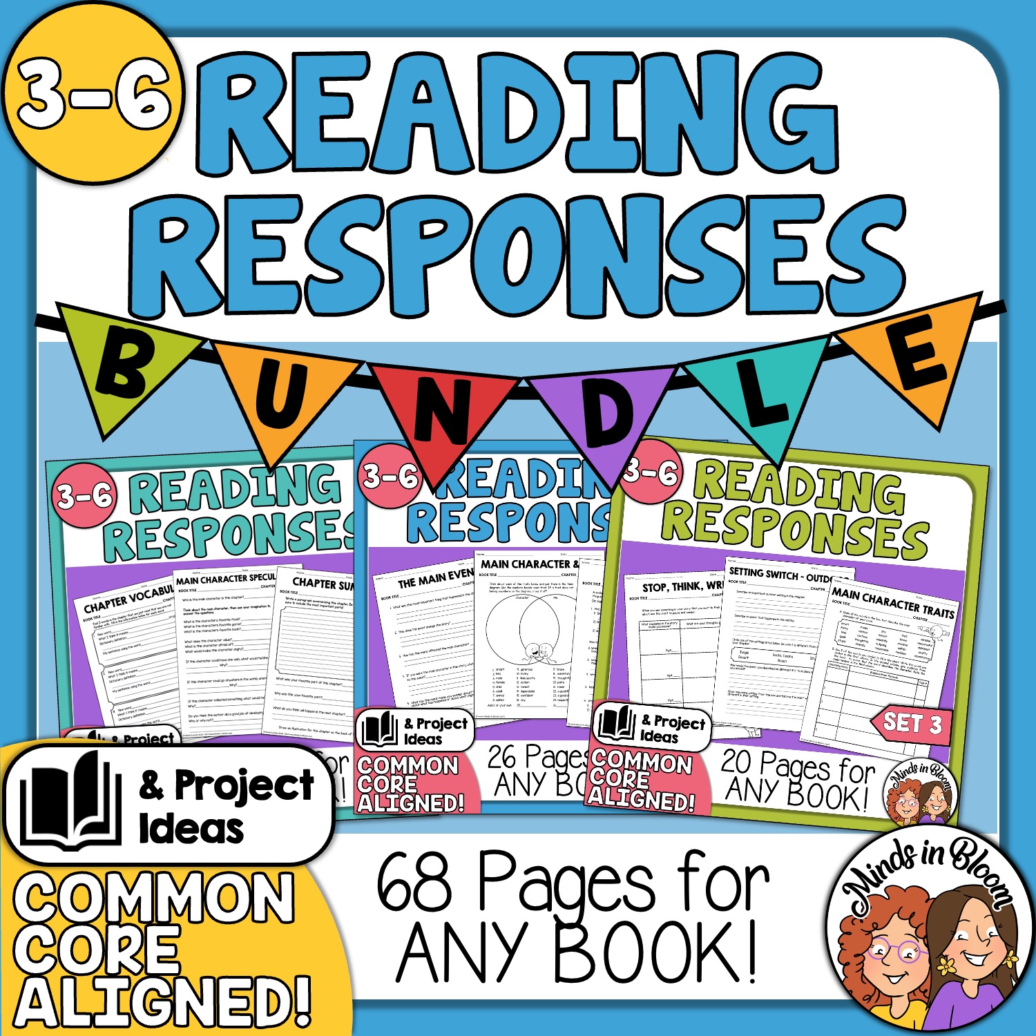 Reading Response Sheets - BUNDLE (Graphic Organizers for ANY Book ...