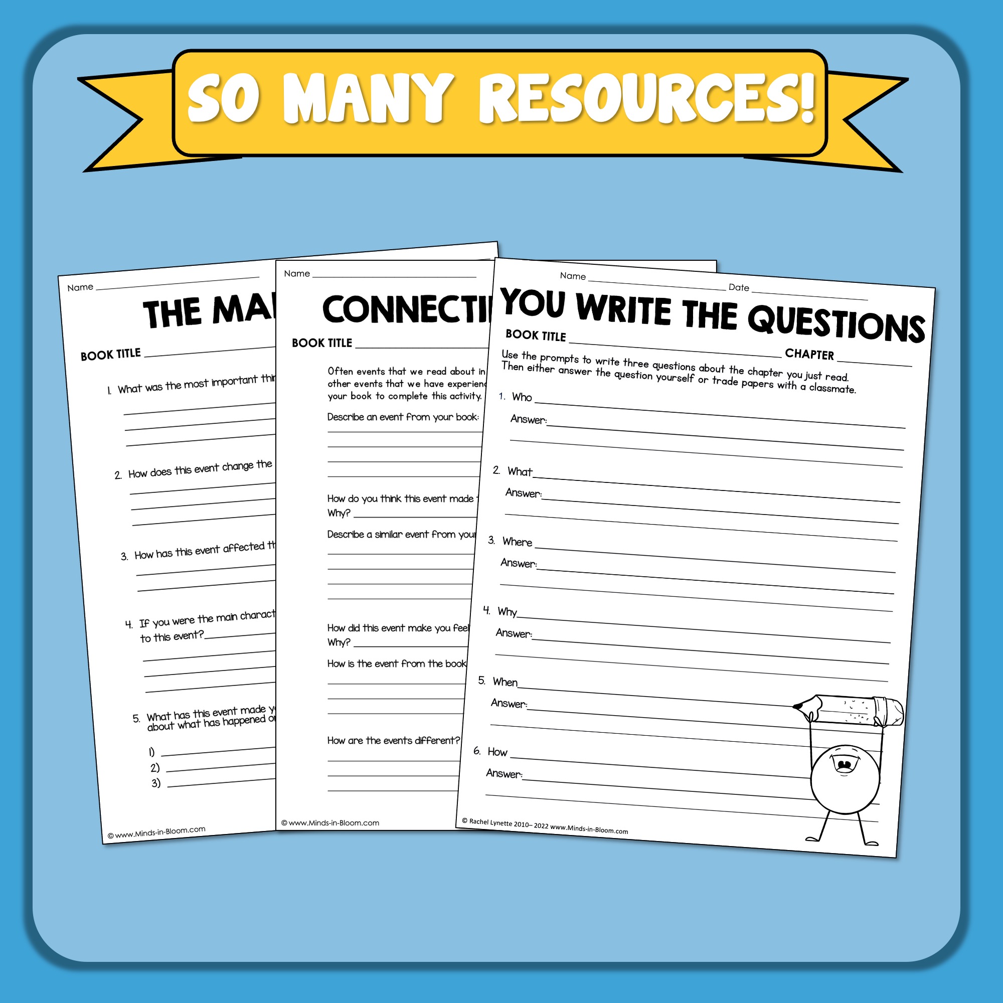 Reading Response Sheets - BUNDLE (Graphic Organizers for ANY Book ...