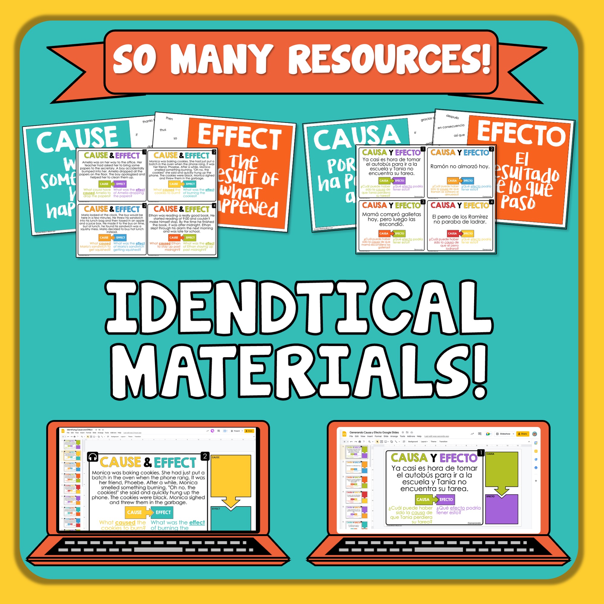 Generating Cause & Effect - Bilingual Mini BUNDLE (English & Spanish ...