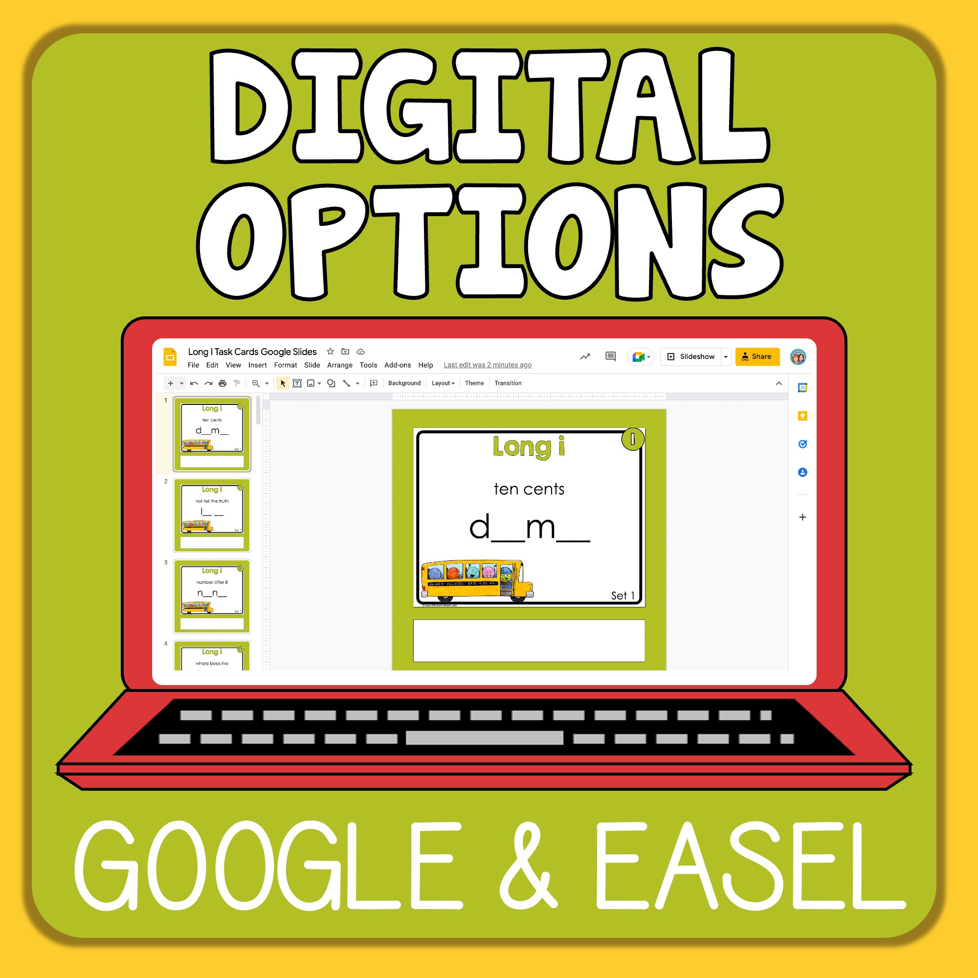 Long I Task Cards - 36 Cards to Practice 'i_e', '_ie',' _y', & 'igh ...