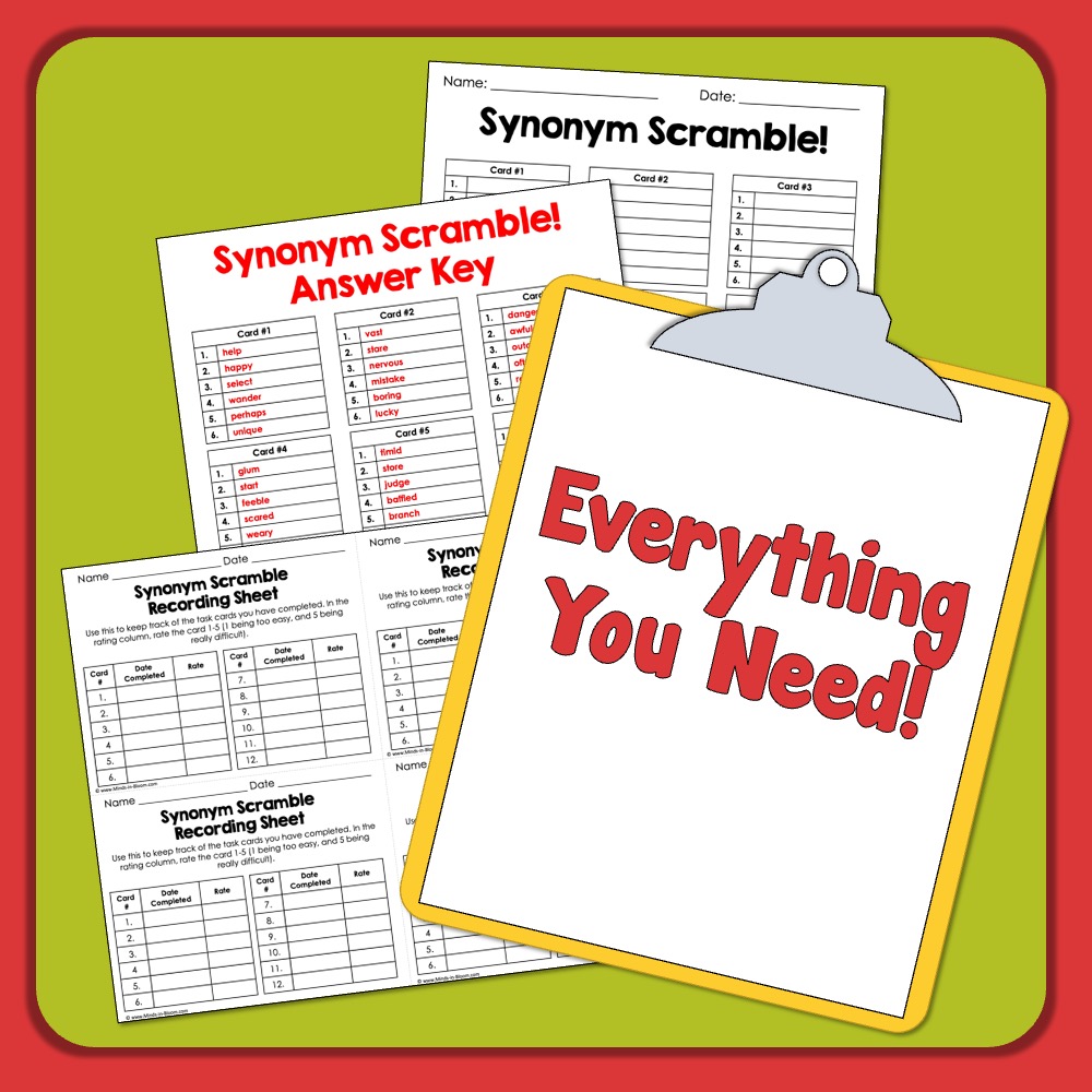 Synonym Scramble Activity Printable Or Google Digital Fun Puzzle synonym-scramble-activity-printable-or-google-digital-fun-puzzle