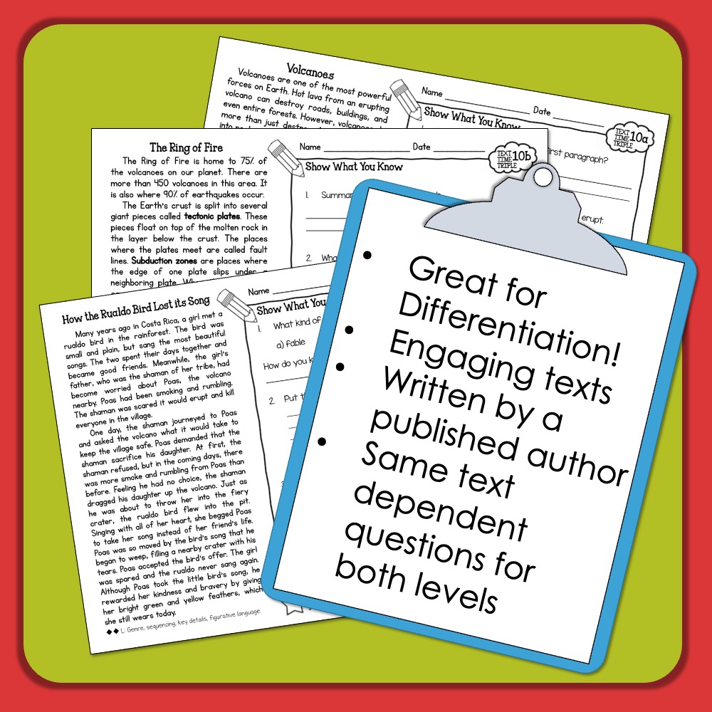 Close Reading Comprehension Paired Passages and Questions - Engaging ...