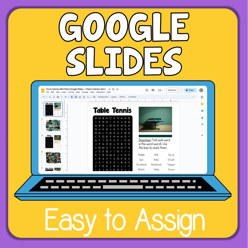 Fun & Games Themed ELA and Reading Skills Review Mini-Pack - Morning ...