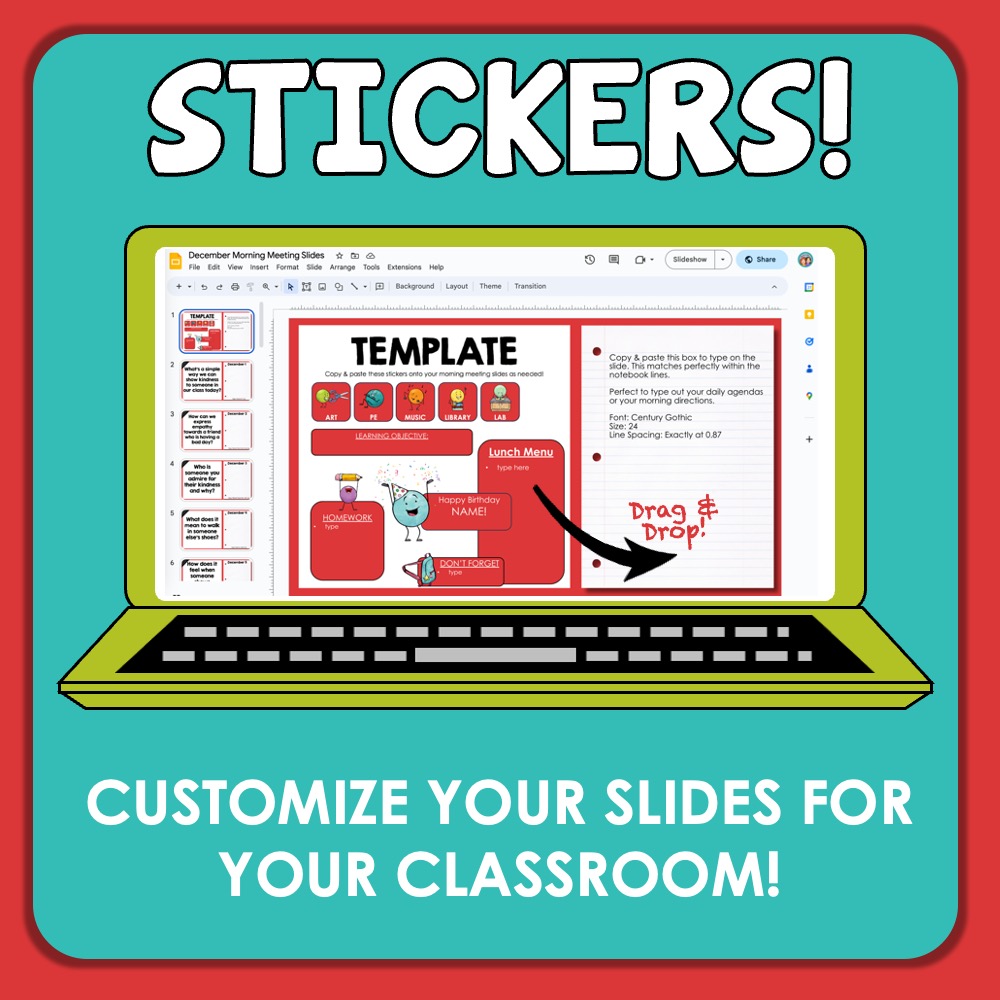 Morning Meeting Slideshows - 12 Months of Daily Classroom Slides - BTS ...