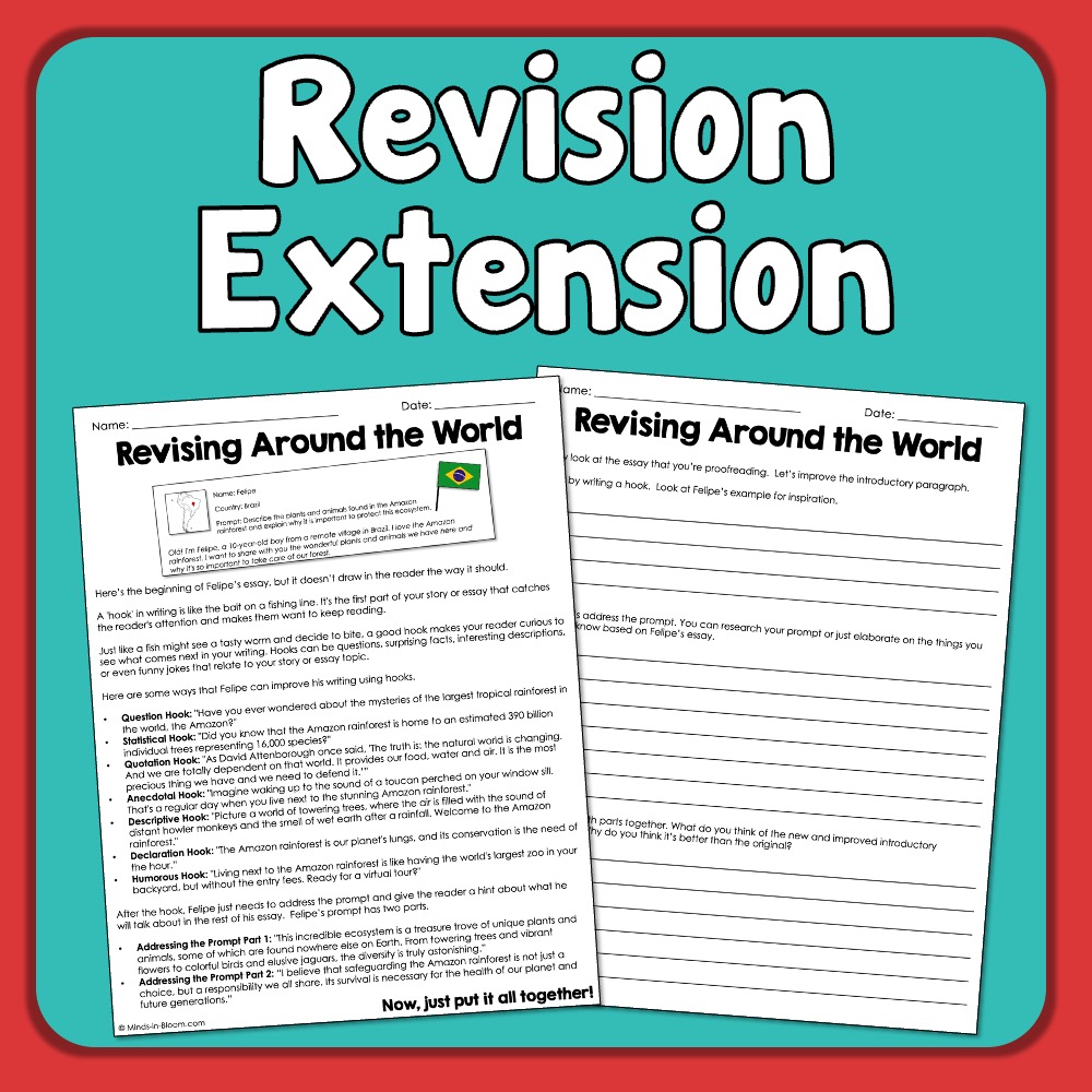 Editing Practice with Revision Extension - Cultural Learning + Fun ELA ...