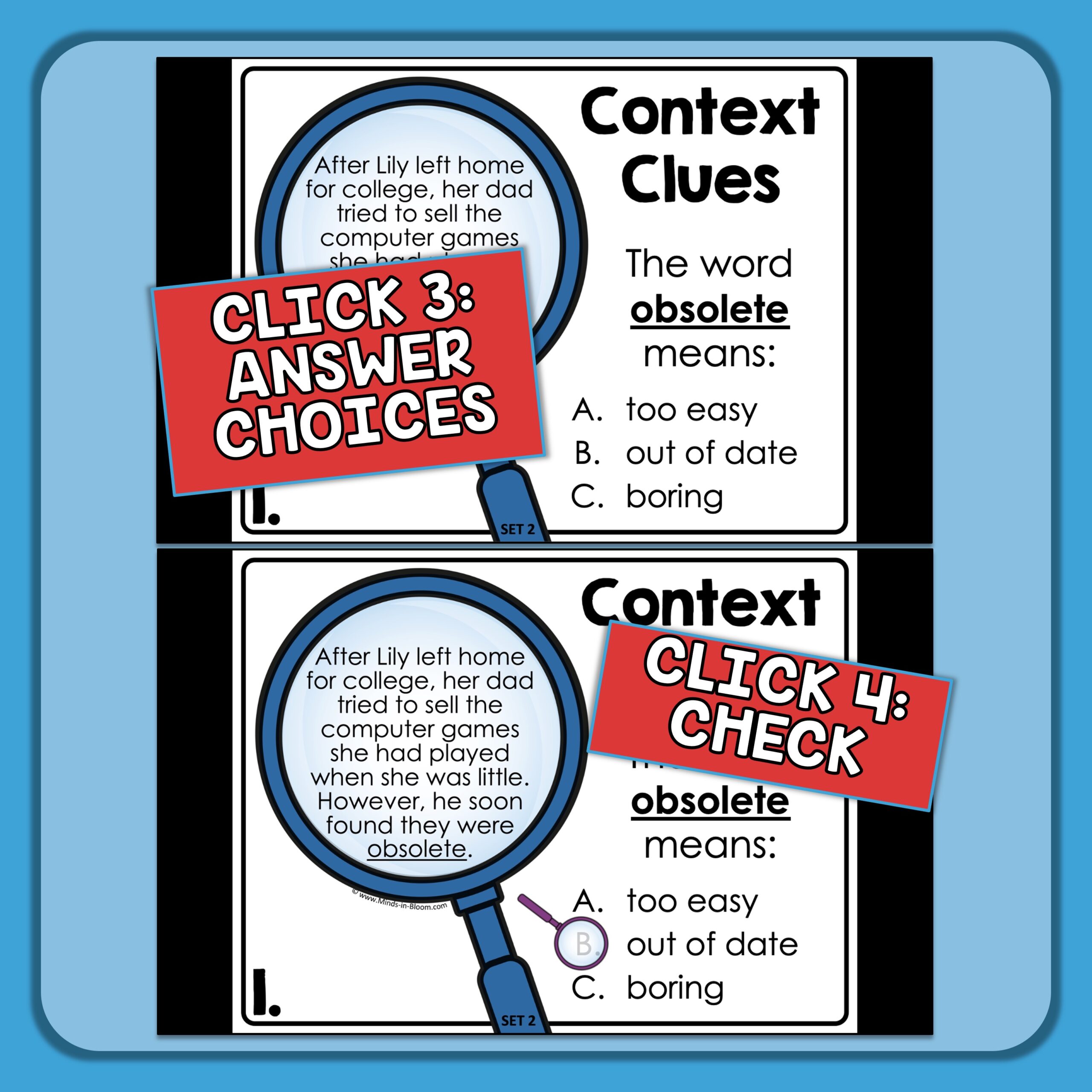 Context Clues PowerPoint: 32 Practice Slides for Grades 4-5 - Minds in ...