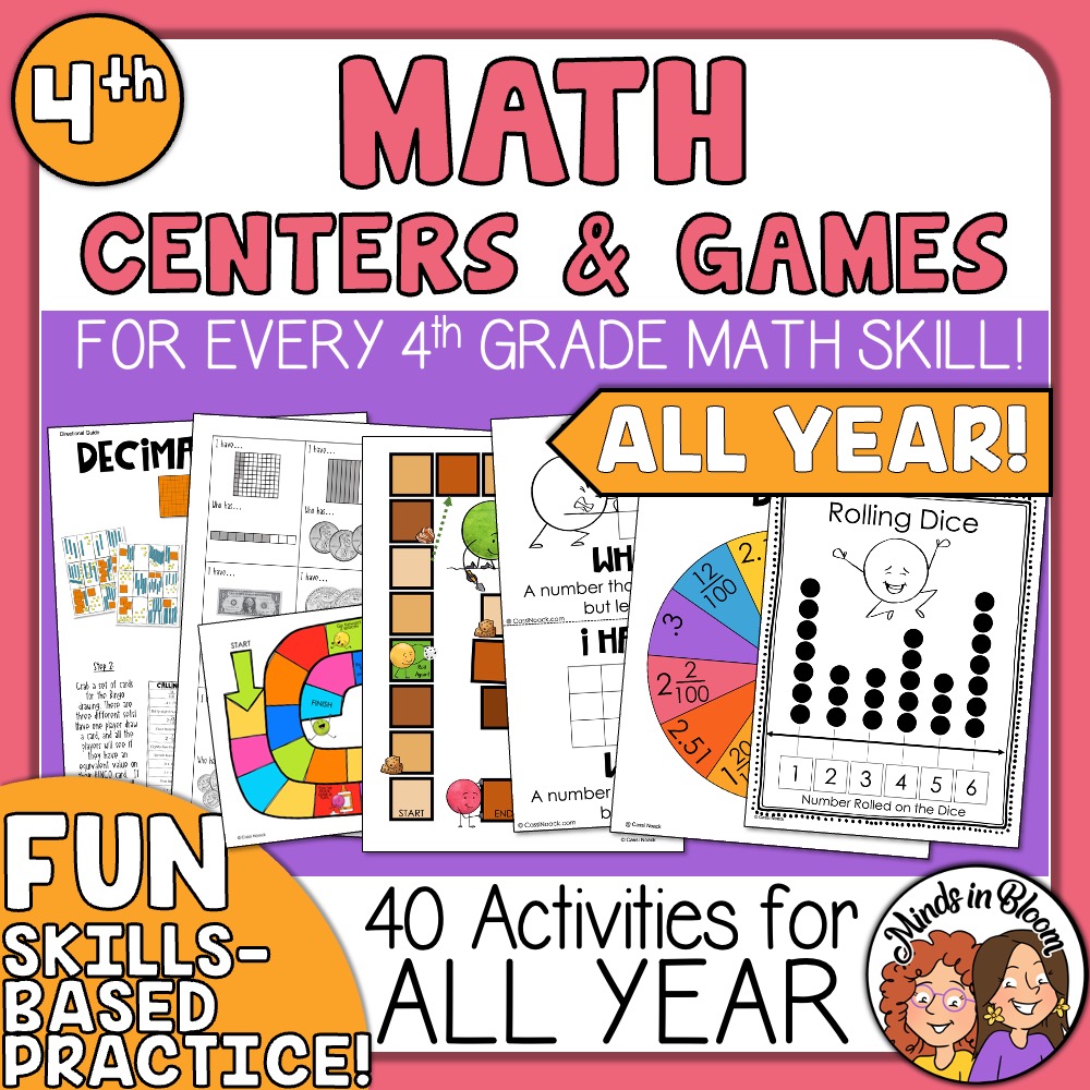 4th Grade Math Centers And Games To Last ALL Year Place Value