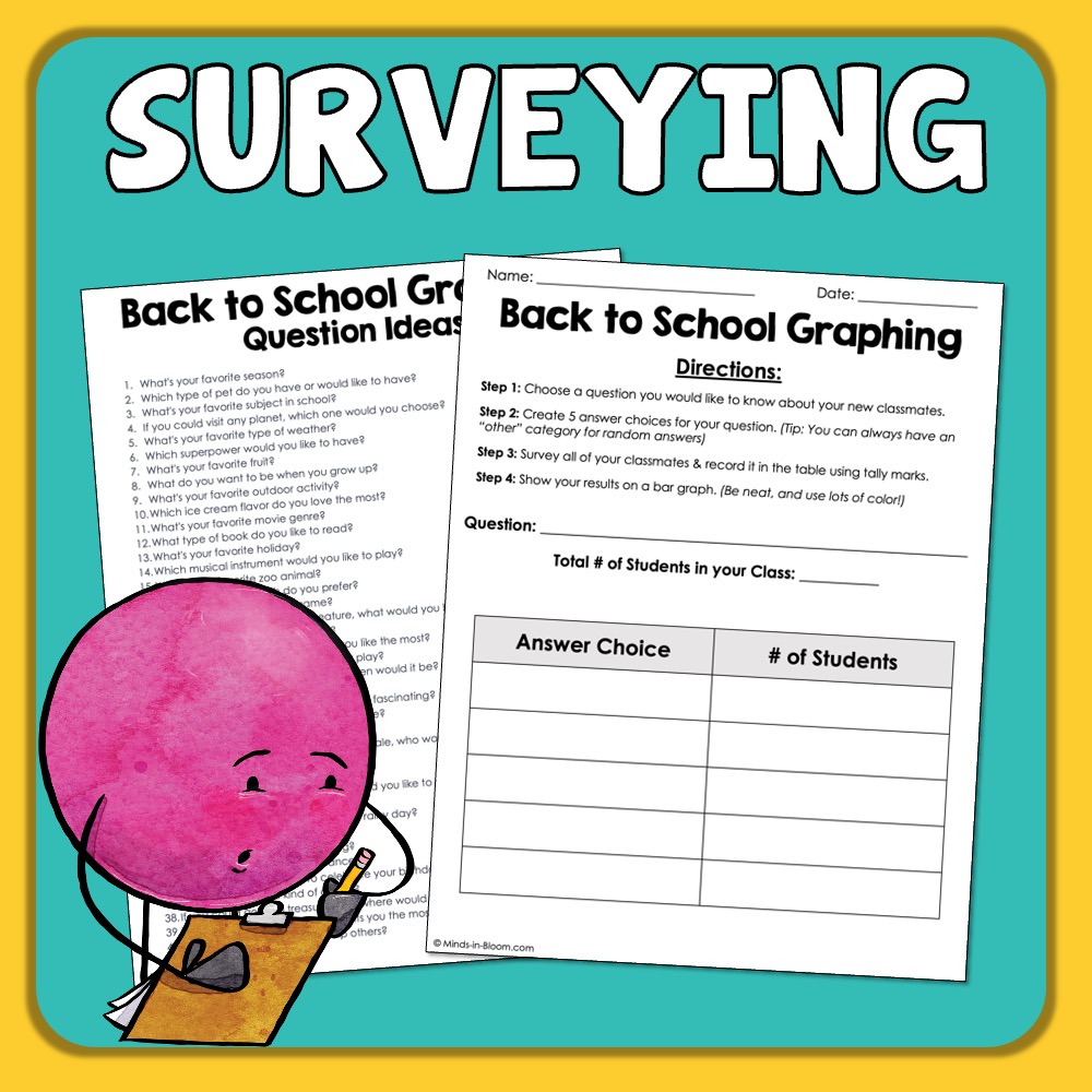 Back to School Get To Know You Activity - Surveys and Graphing Math ...