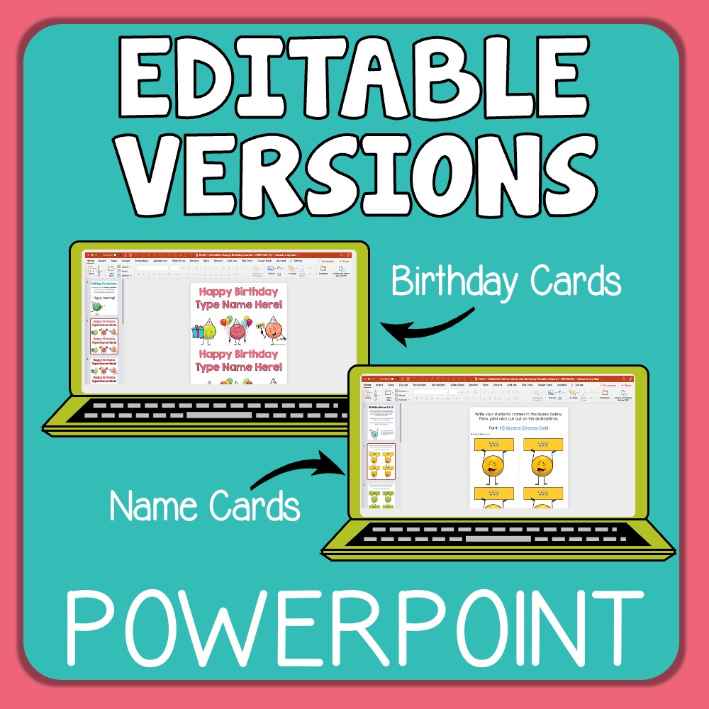 Happy Birthday Materials for Your Classroom - Birthday Cards + Bulletin ...