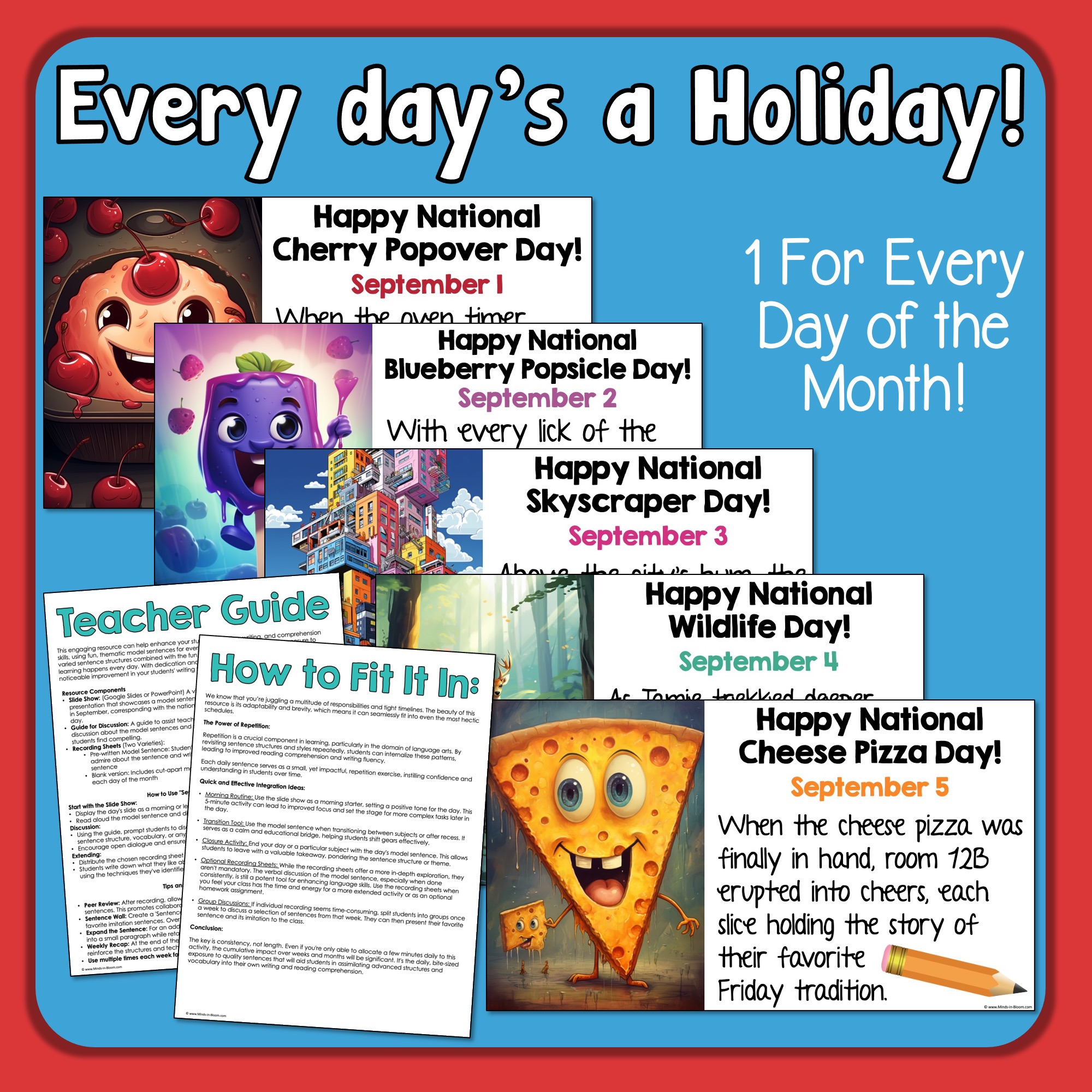 Model Sentences for September - Writing Daily Practice - Mentor BTS ...