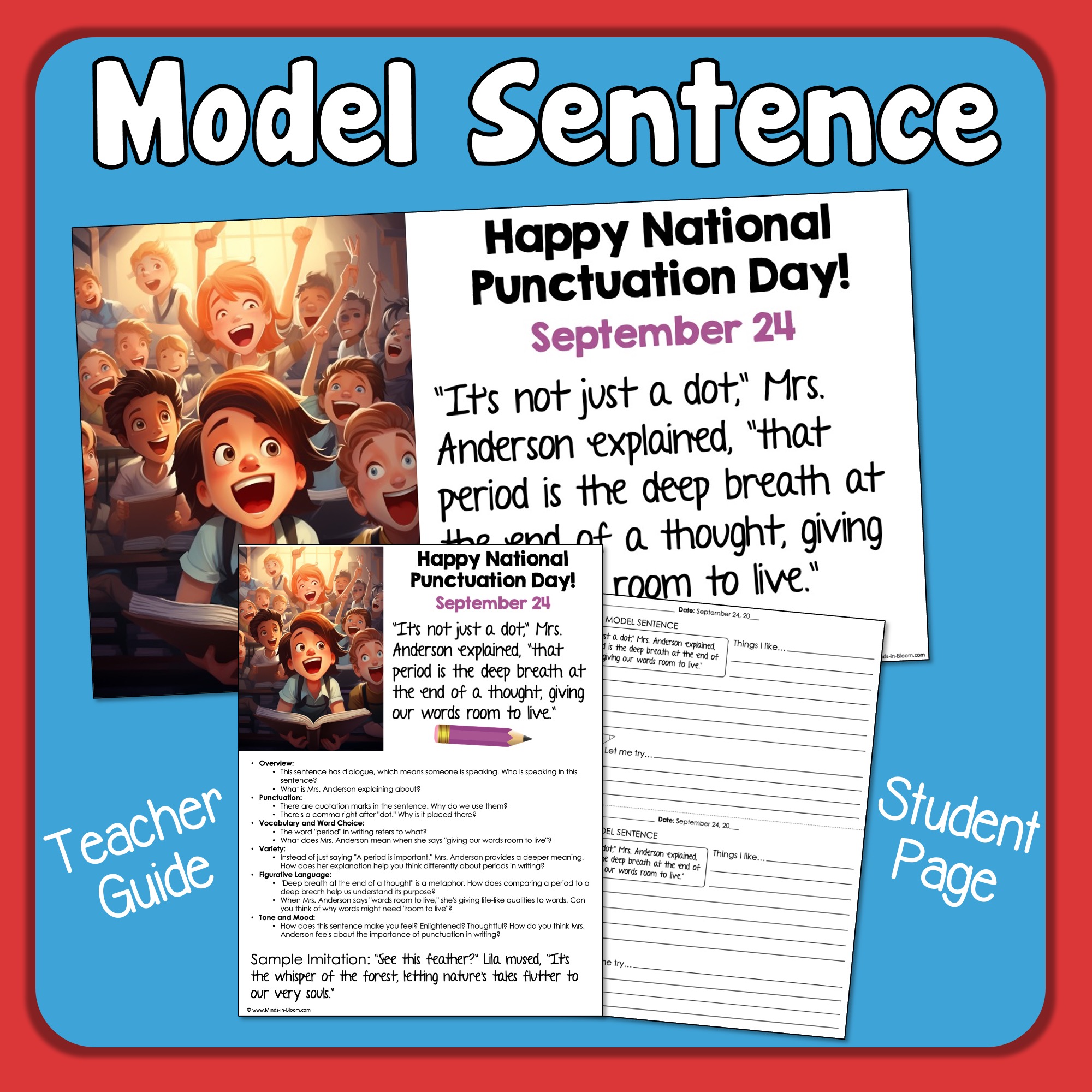 Model Sentences for September - Writing Daily Practice - Mentor BTS ...