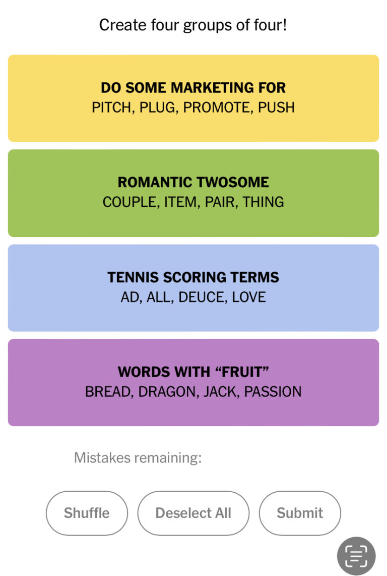 Making Your Own Connections Game: A Fun Classroom Innovation - Minds in ...