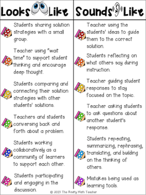 Getting Started with Effective Mathematical Talk in the Classroom ...