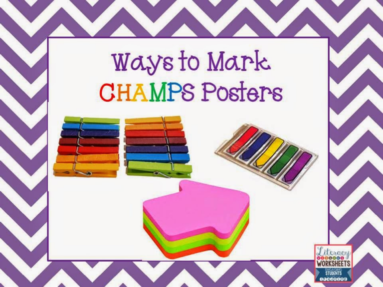 CHAMPS Classroom Management Strategy - Let's Get Started! - Minds in Bloom