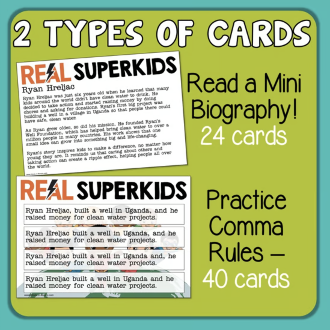 Superkids Comma Rules Practice Boom Cards - Commas in a series compound ...