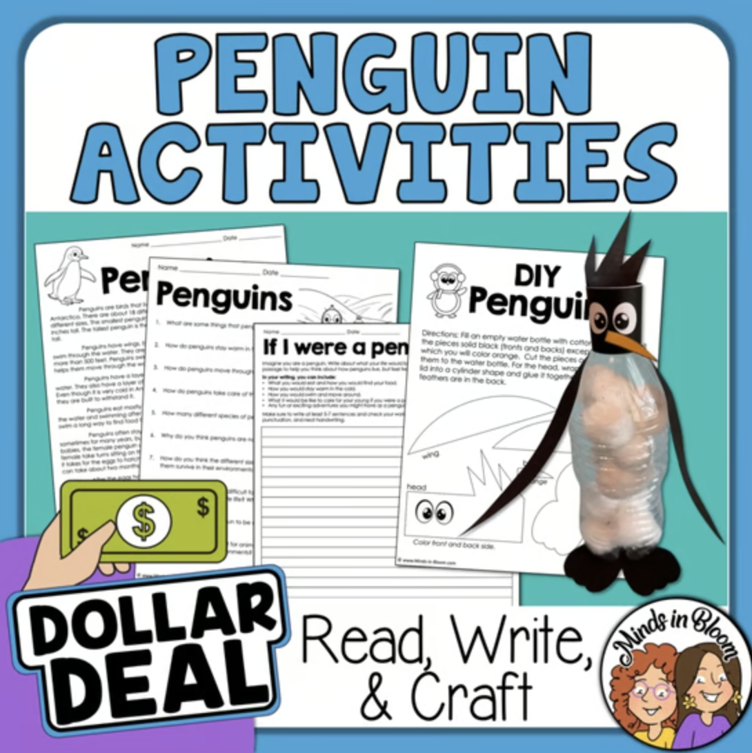 Penguin Craft Template Reading Comprehension If I Were a Penguin Writing