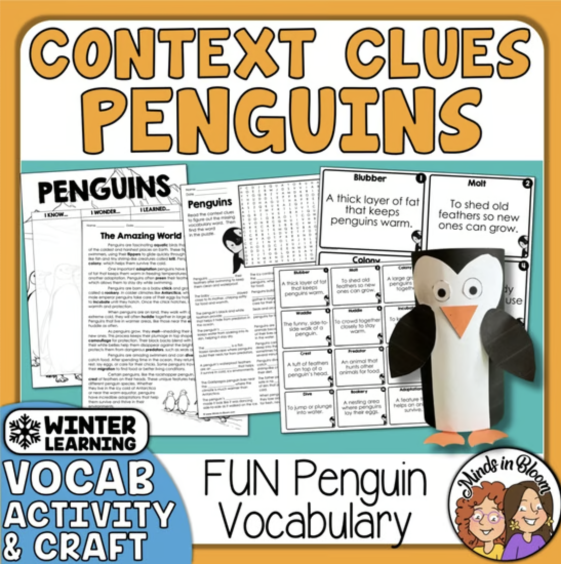 Penguin Vocabulary World Penguin Day Winter Context Clues Worksheets JANUE1